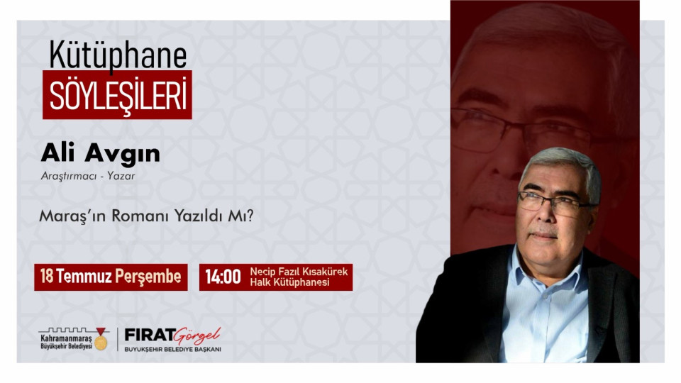 Kütüphane Söyleşileri’nde Yazar Ali Avgın Okurlara Seslenecek ...