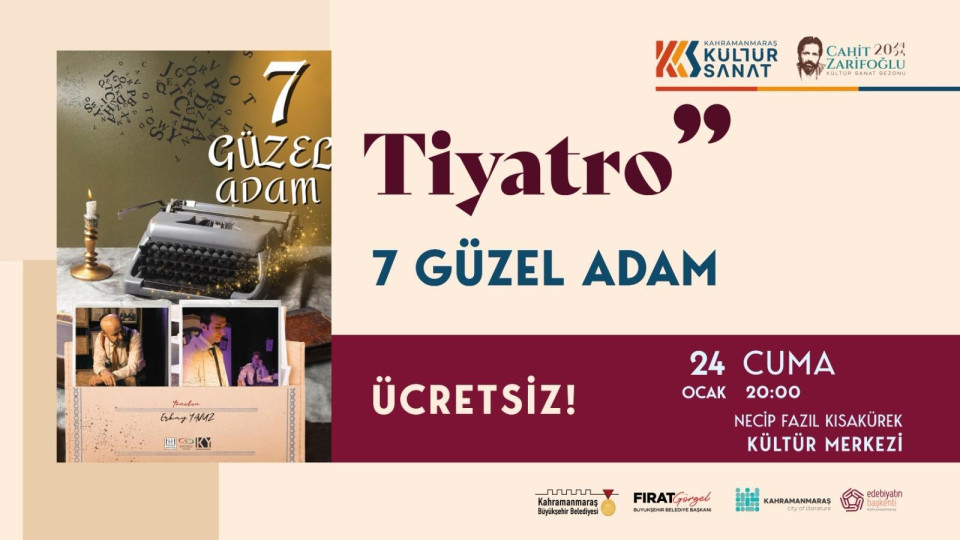 Büyükşehir’den Tiyatroseverlere Özel Gece: “7 Güzel Adam” Sahne Alıyor ...